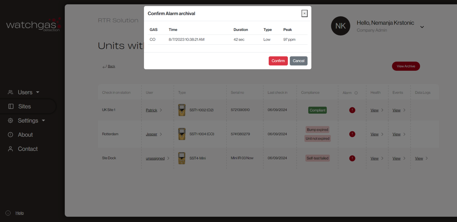 WatchGas SST RTR Web Reporting Software - WatchGas
